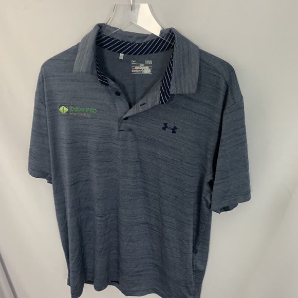 Under Armour | Shirts | Under Armour Mens L Grayblue Golf Polo Shirt ...
